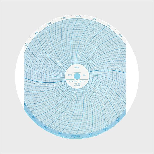 CoBex Recorders # 00213817 - 10 Inch (24 Hour) Ink Chart (CX9000 & DR5000)